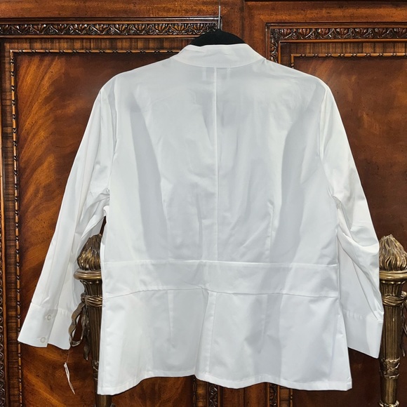 Talbots | Tops | Talbots White Basic Peplum Blouse | Poshmark